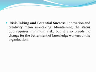 Managing knowledge workers | PPTX