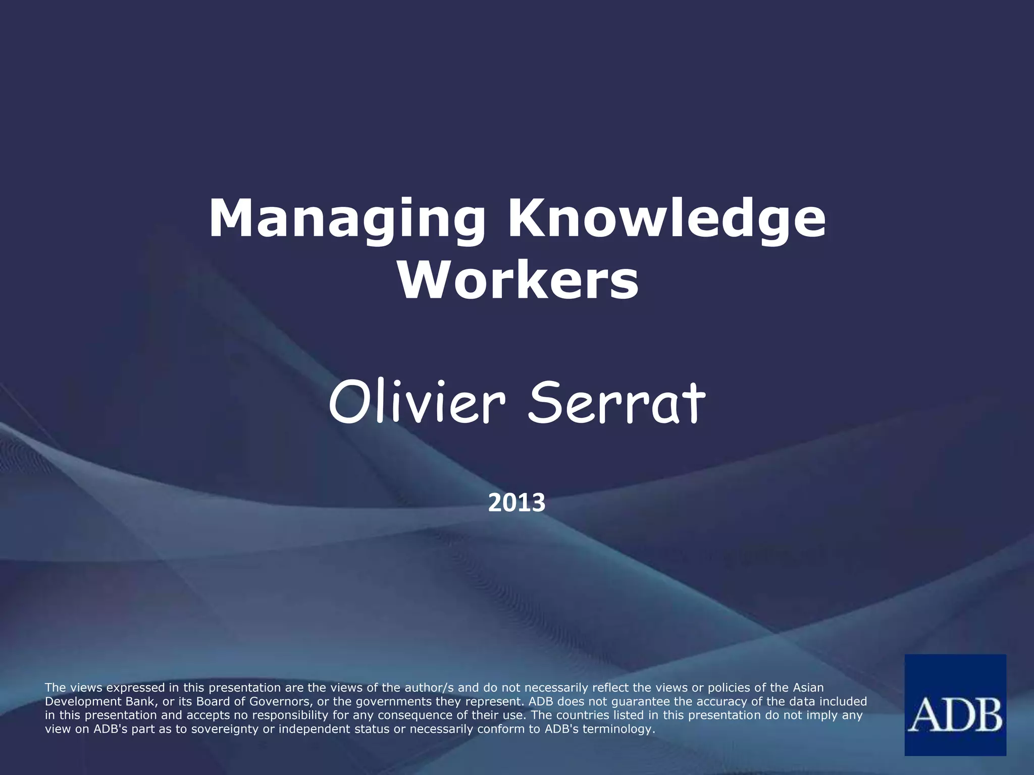 Managing Knowledge Workers | PPTX