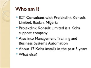Managing Koha Installs in a Developing Country | PPT | Databases | Computer Software and ...