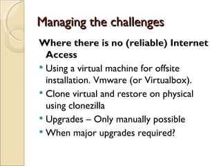 Managing Koha Installs in a Developing Country | PPT