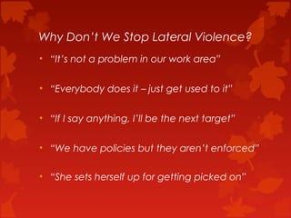 Managing lateral violence and its impact | PPT