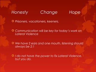 Managing lateral violence and its impact | PPT