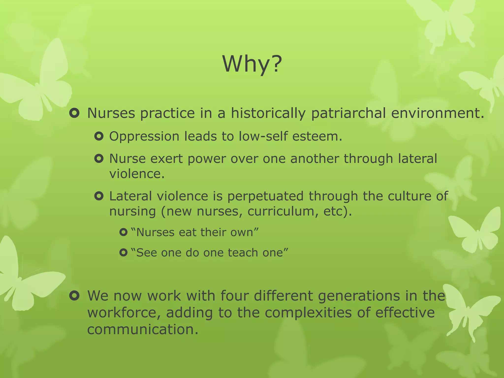 Managing Lateral Violence and its Impact on the Team: Nurses and ...