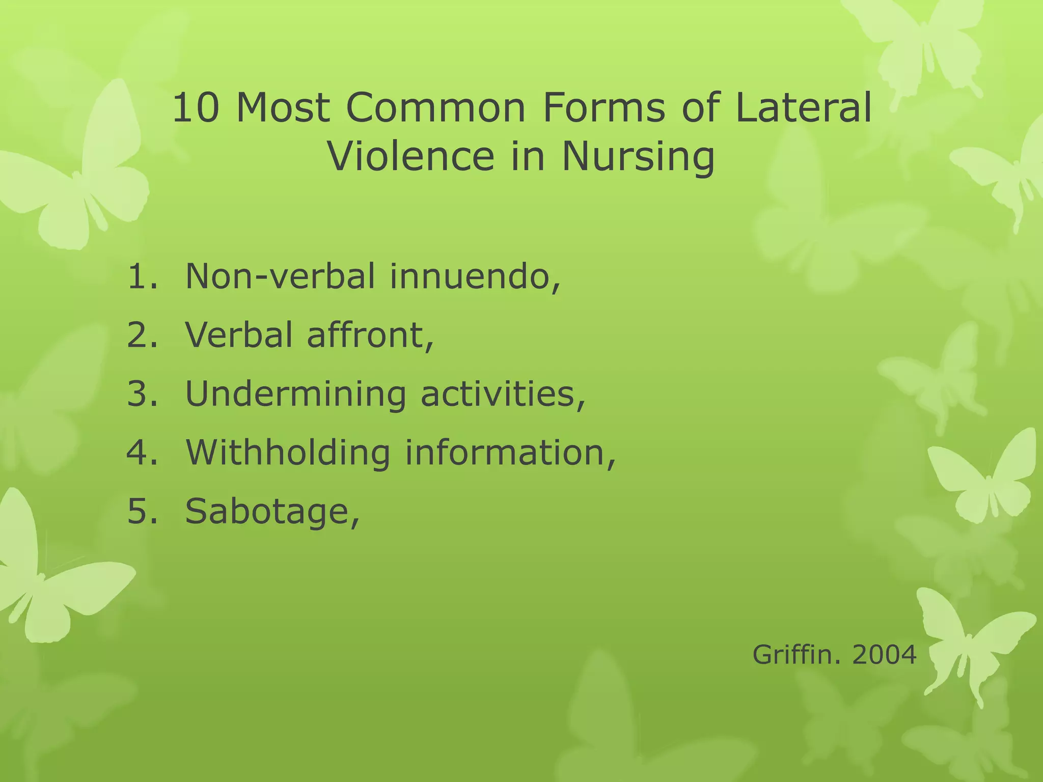 Managing Lateral Violence and its Impact on the Team: Nurses and ...
