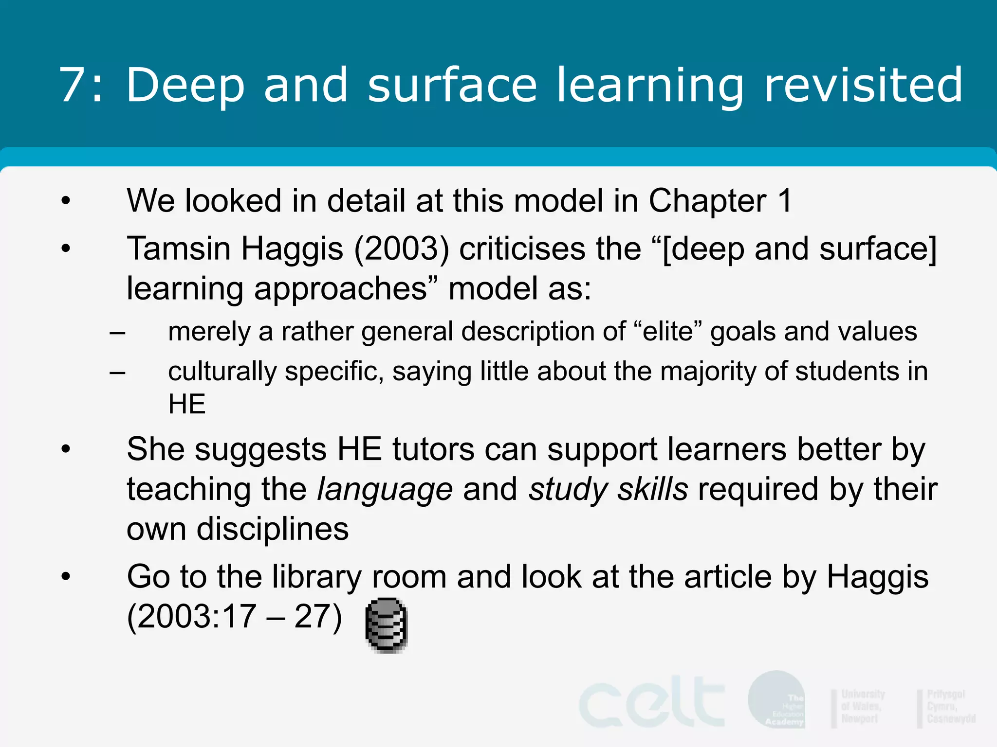 Managing learning | PPT