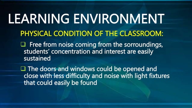 MANAGING LEARNING ENVIRONMENT in the K-12 CURRICULUM.pptx | Homework ...