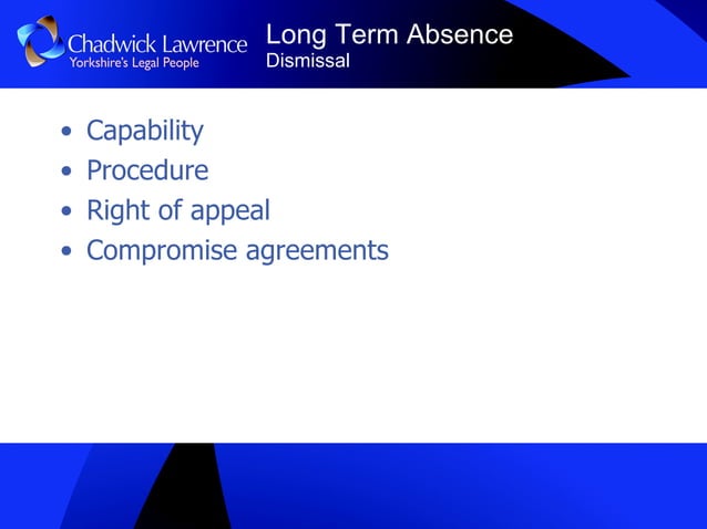 Managing Long Term Absence Handout Slides | PPT
