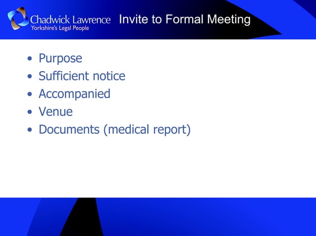 Managing Long Term Absence Handout Slides | PPT