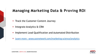 Managing marketing data and proving ROI | PPT