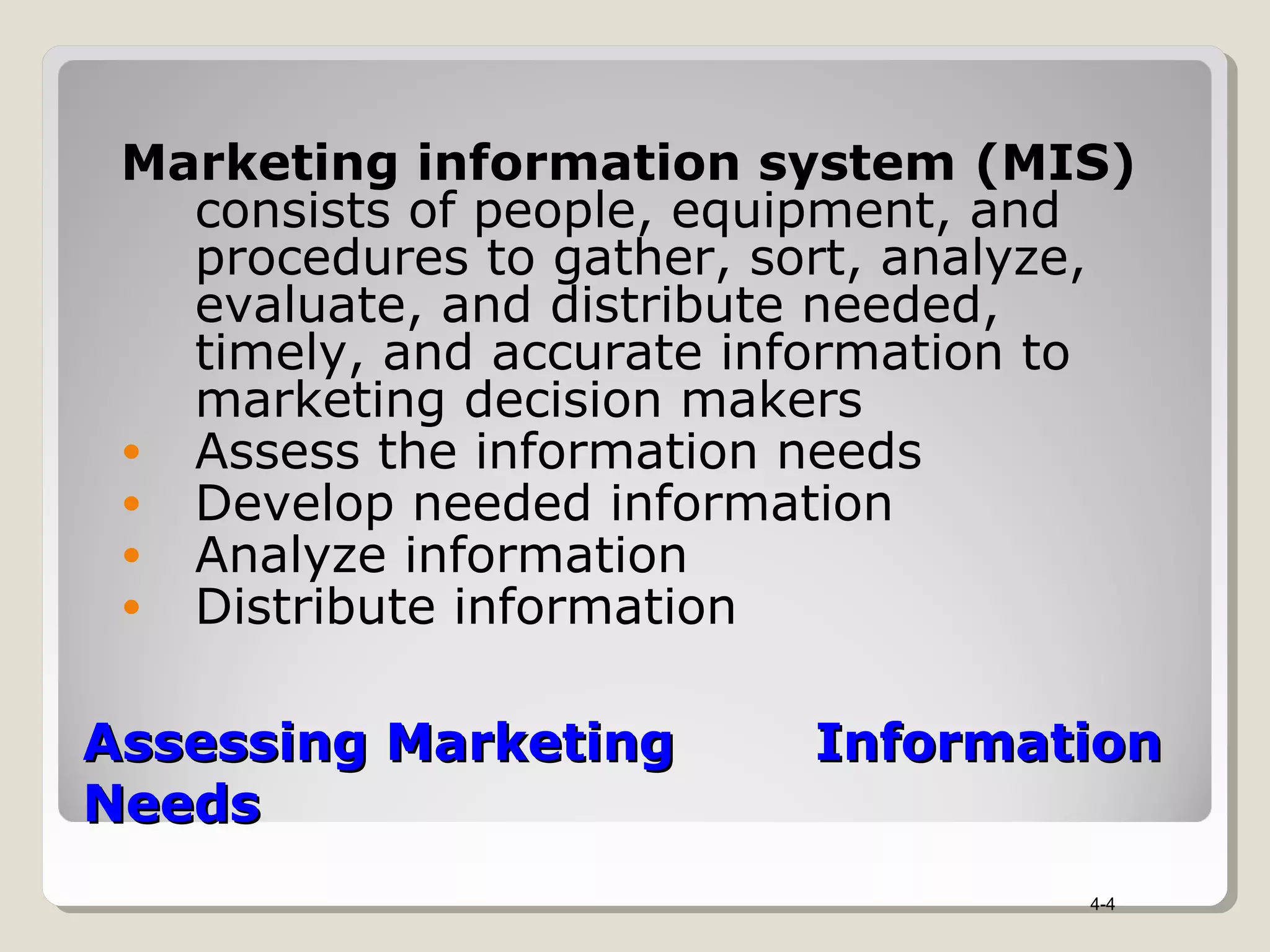 Managing marketing information | PPT