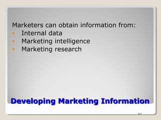 Managing marketing information | PPT