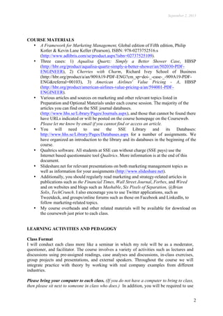 Managing Marketing Processes_Syllabus | PDF