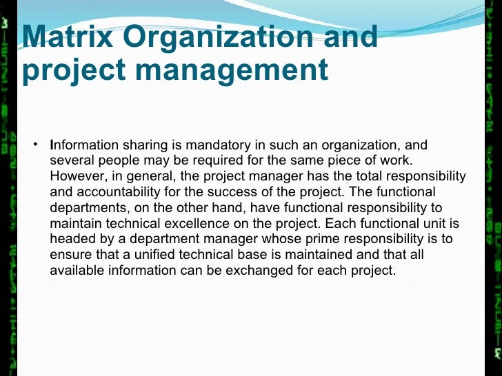 Managing Matrix Organization