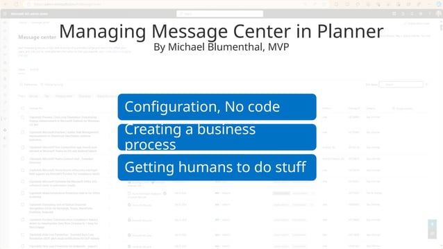 How and Why You Should Manage M365 Message Center in Planner | PPT