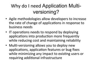 Managing multi-version applications in cics | PPT