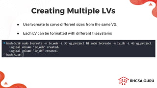 Managing Multiple Logical Volumes - RHCSA+.pdf