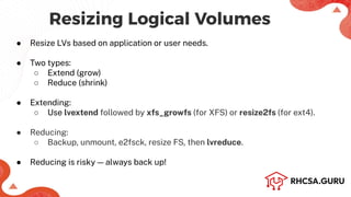 Managing Multiple Logical Volumes - RHCSA+.pdf
