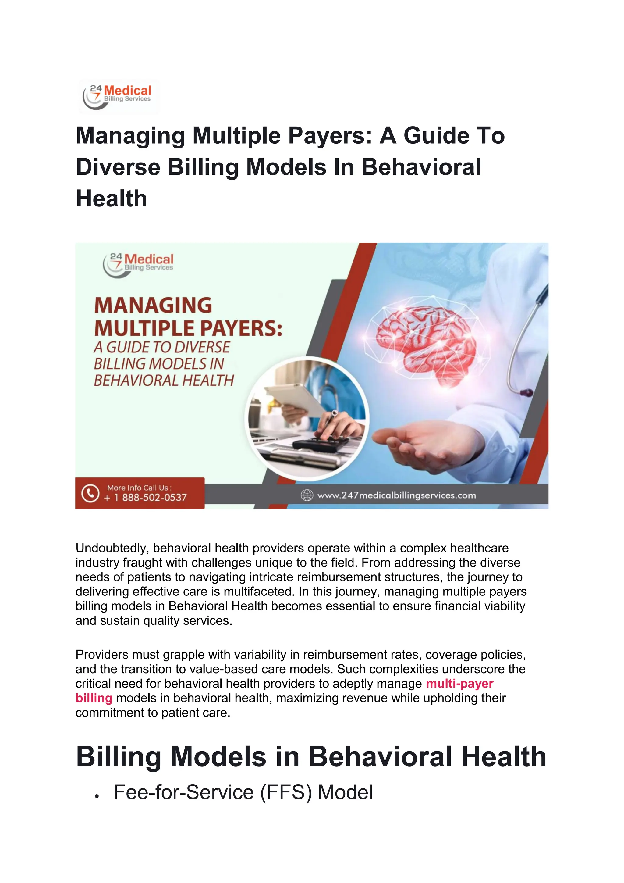 Managing Multiple Payers - A Guide To Diverse Billing Models In ...