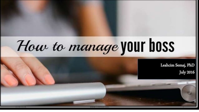 Managing my boss | PPTX