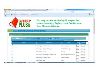 Managing my Files in PaperClipPlus | PPT