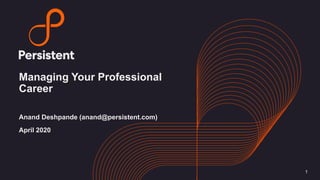 Managing Your Professional Career | PPTX