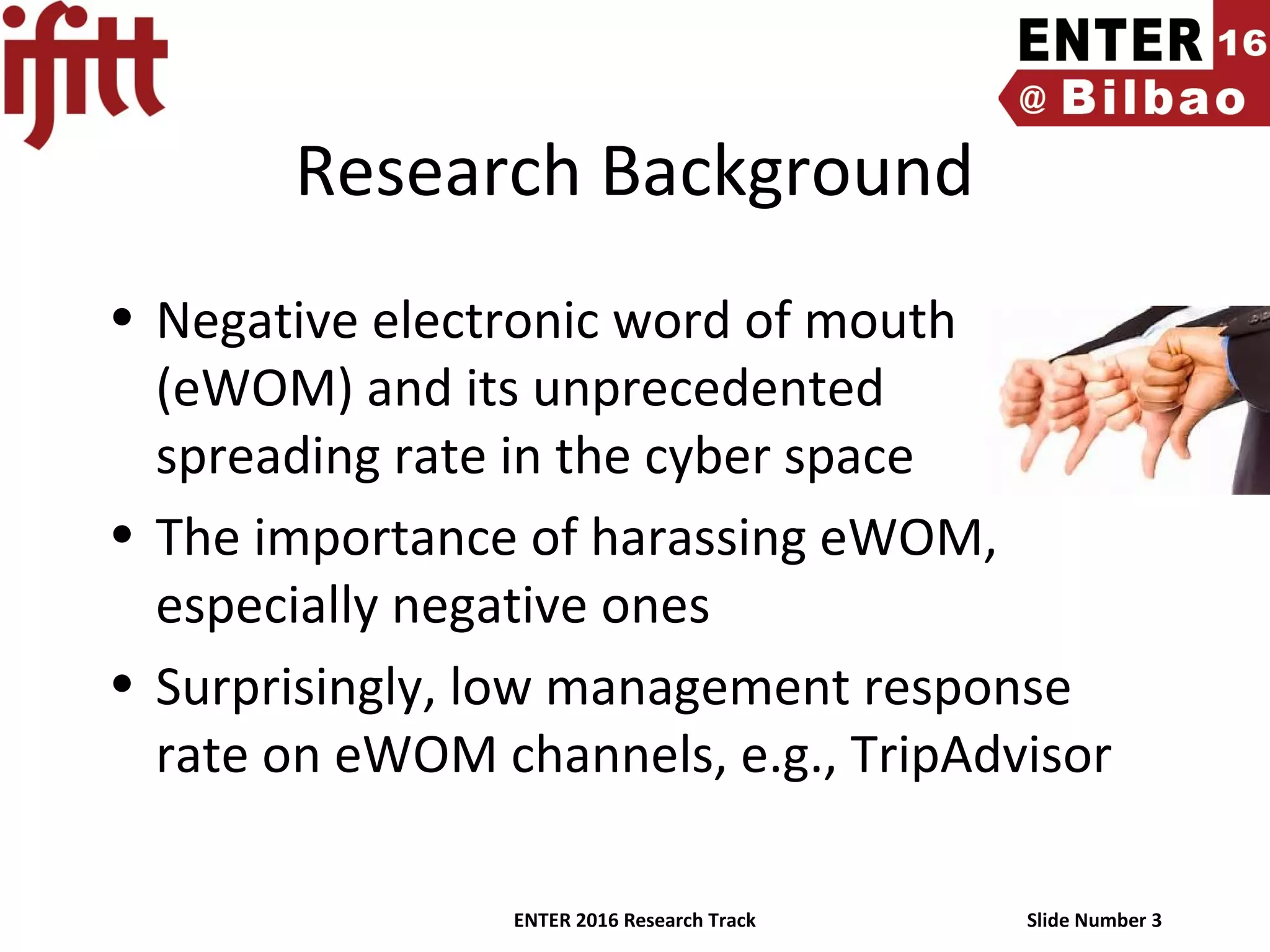 Managing negative electronic word of mouth (eWOM) from the perspective ...