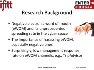 Managing negative electronic word of mouth (eWOM) from the perspective ...