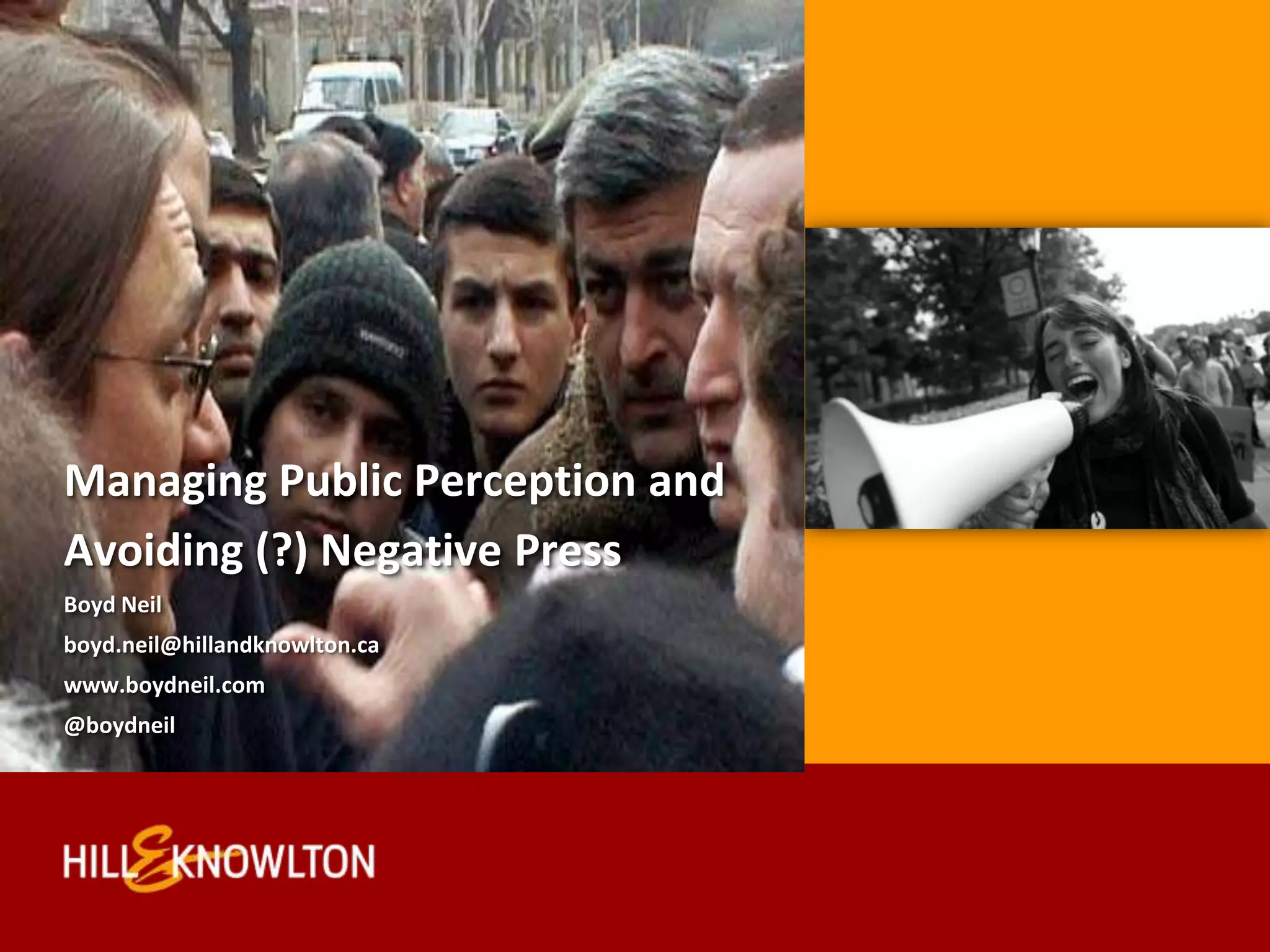 Managing Negative Perceptions | PPT