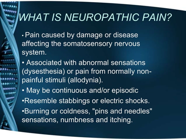 Managing neuropathic pain | PPT