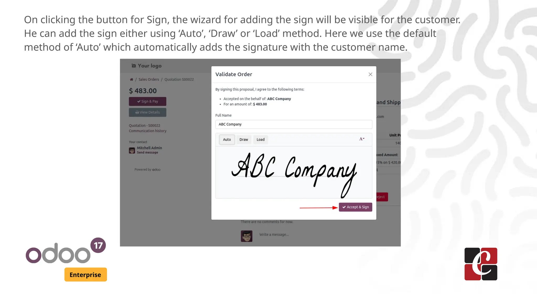 Managing Online Signature and Payment with Odoo 17 | PPTX