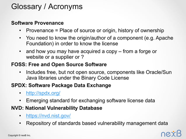Open source software governance with DejaCode | PPT