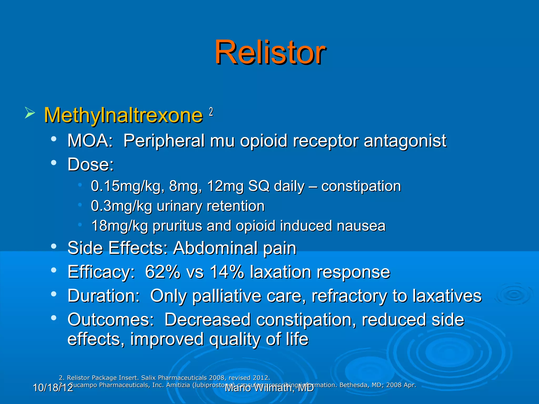 Managing Opioid Induced Constipation Final | PPT