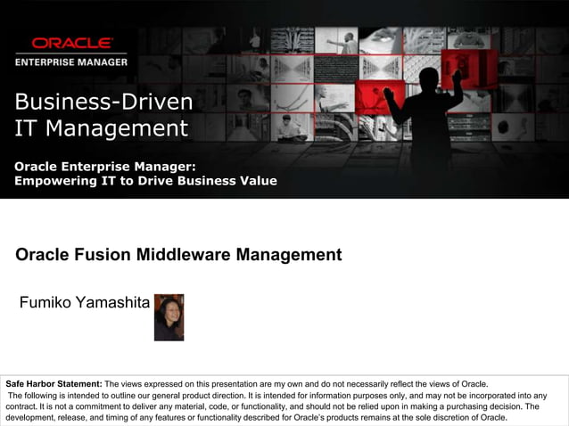 Managing Oracle Fusion Middleware | PPTX | Operating Systems | Computer ...