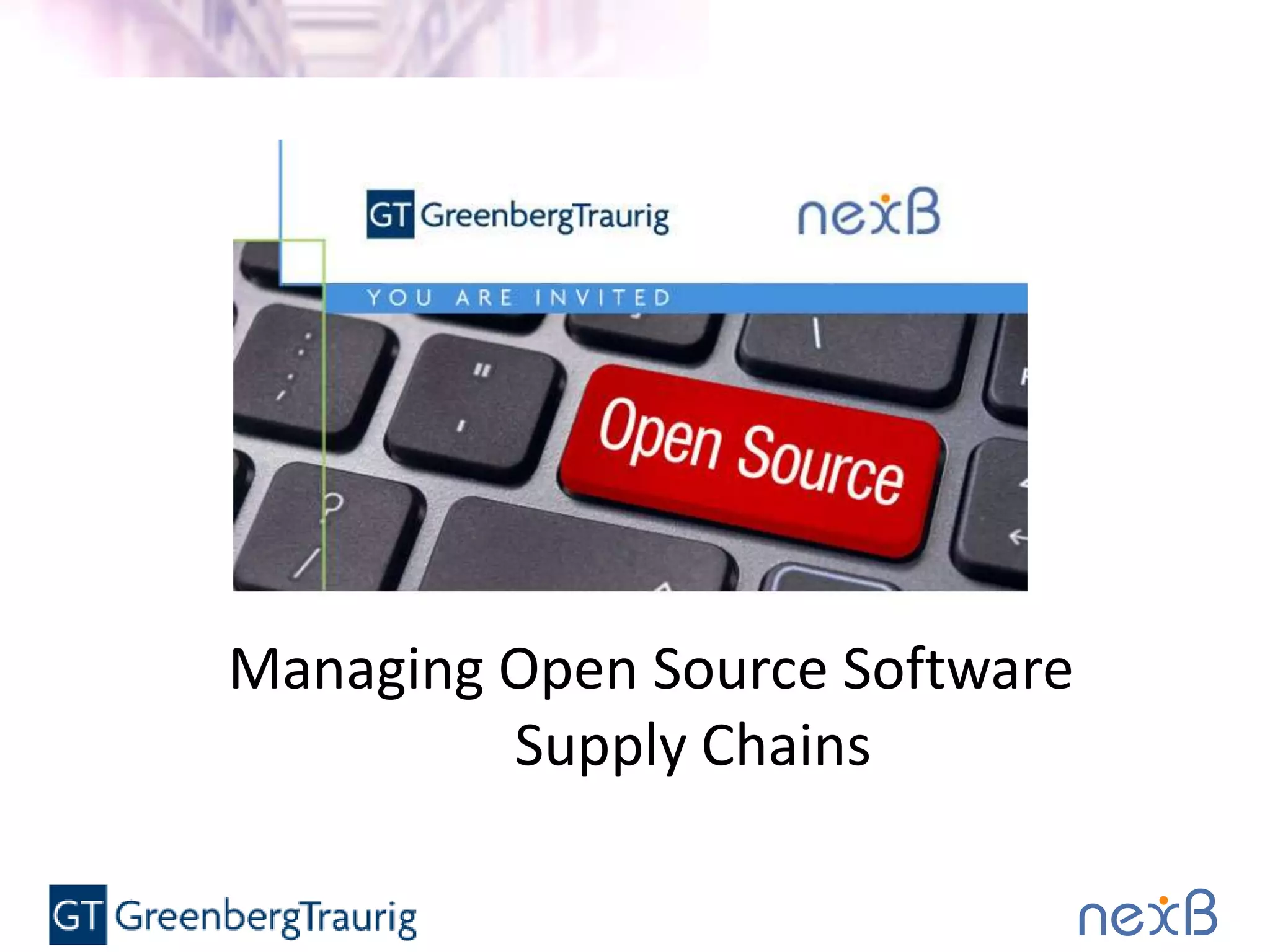 Managing Open Source Software Supply Chains | PPTX