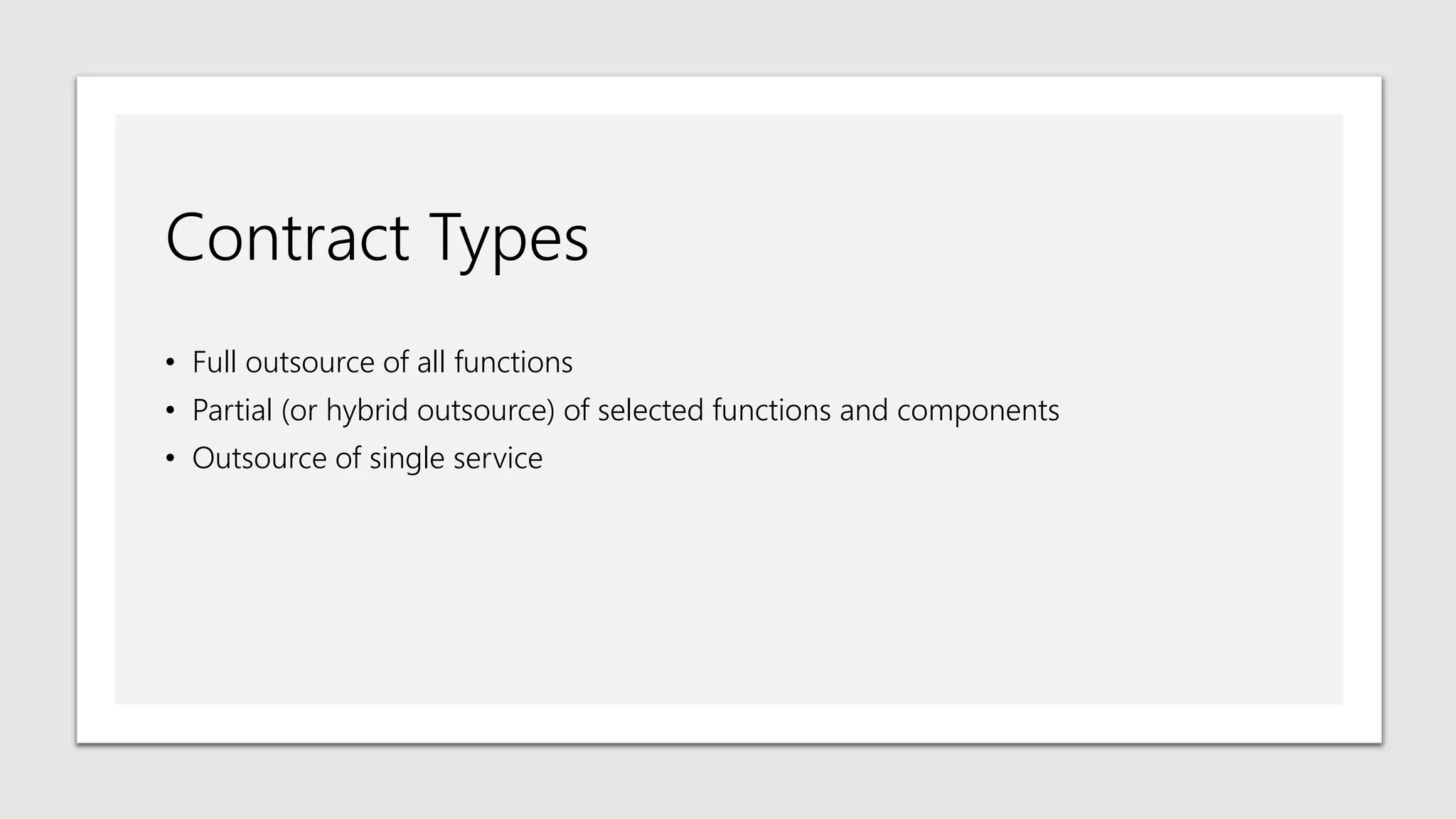 Managing outsource IT contracts - Fundamentals | PPT