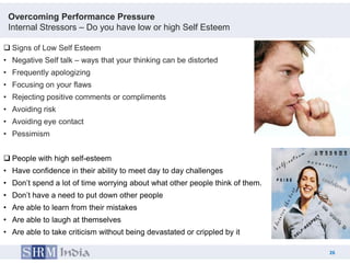 Managing & overcoming performance pressures | PPT