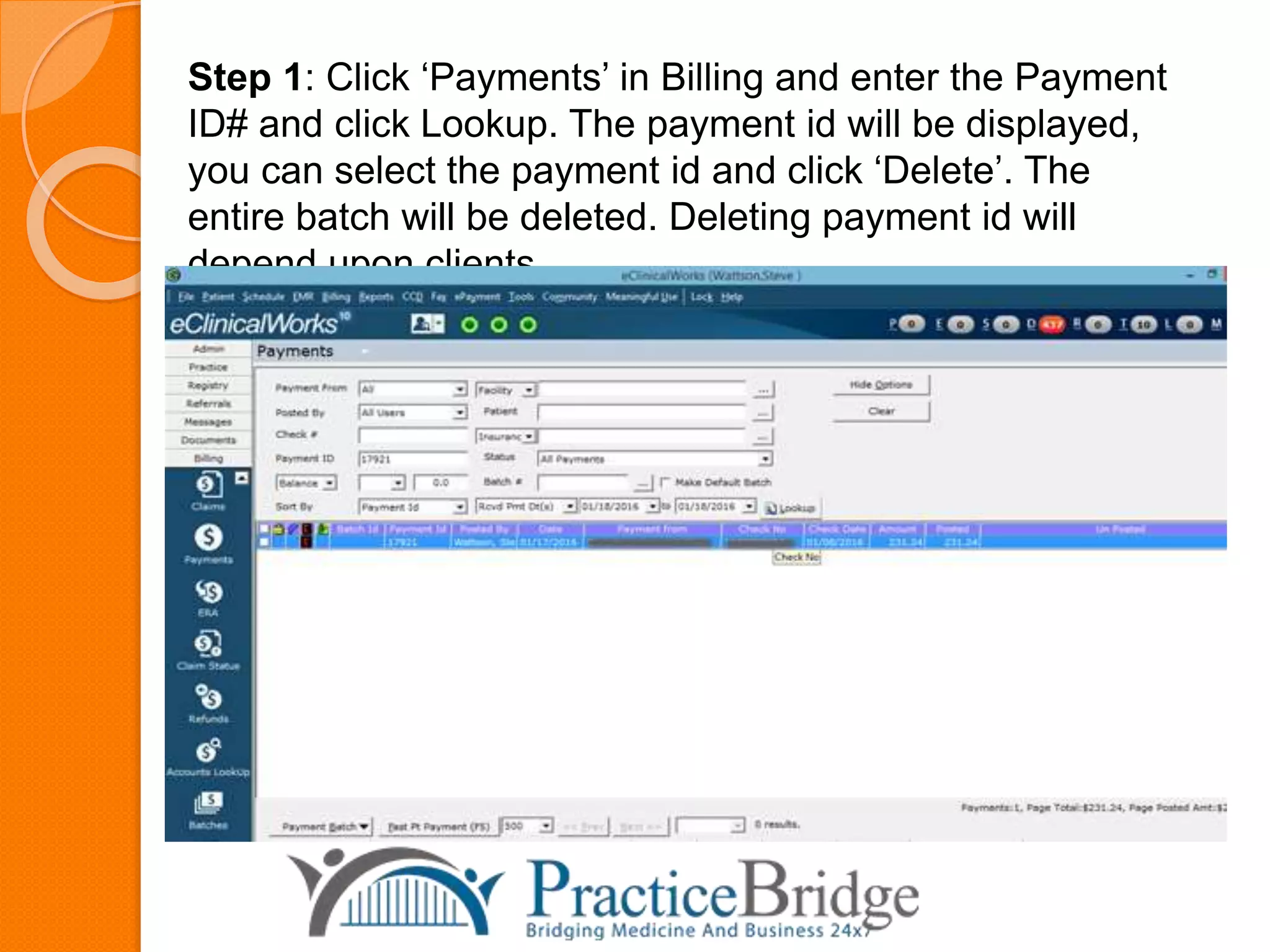 Managing payment posting in eclinicalworks | PPTX