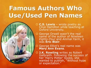 Managing Pen Names For Authors | PDF