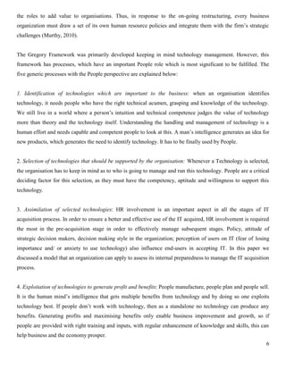 MANAGING TECHNOLOGY AND PEOPLE: THE GREGORY FRAMEWORK APPROACH | PDF