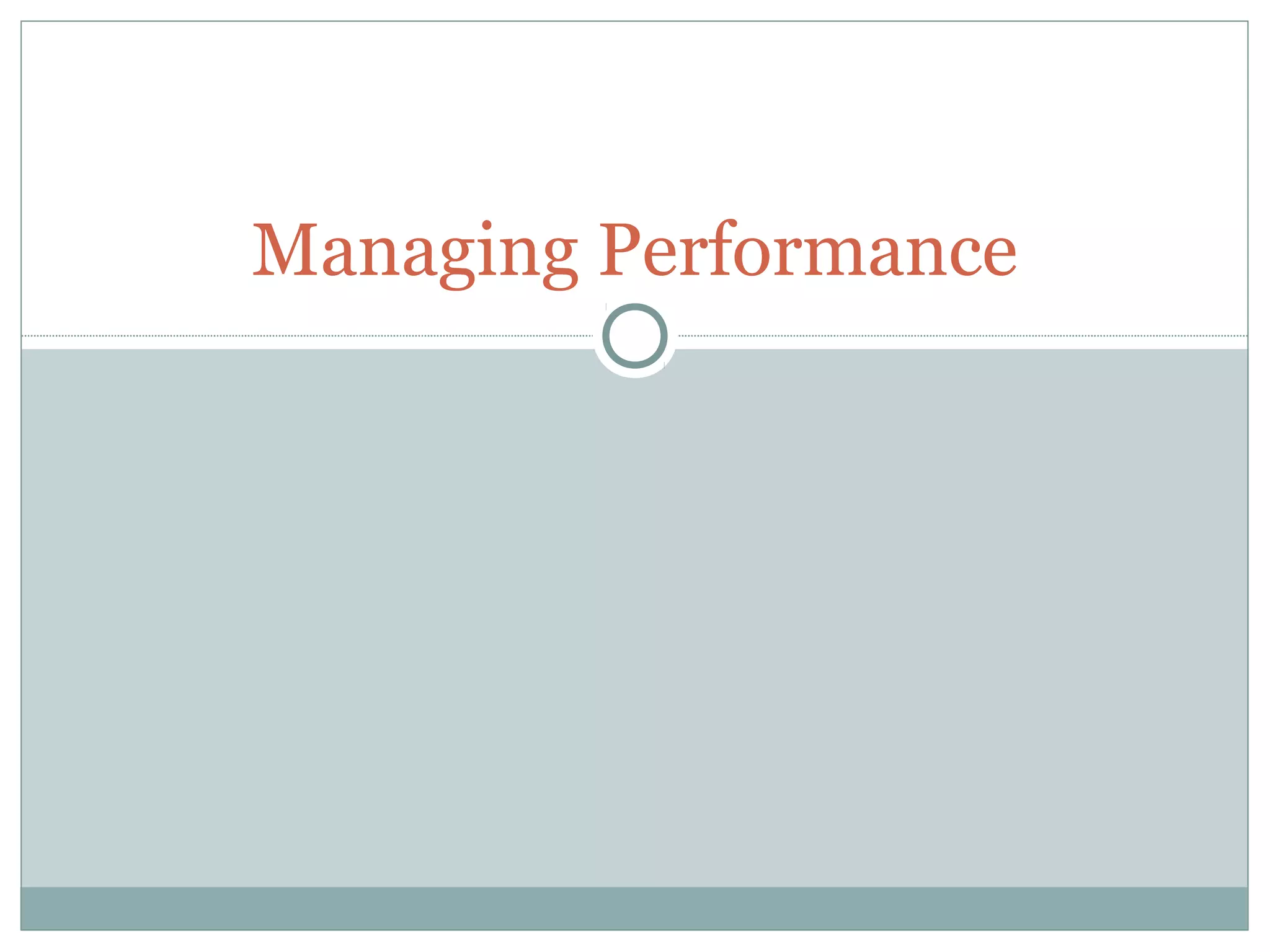 Managing performance | PPT
