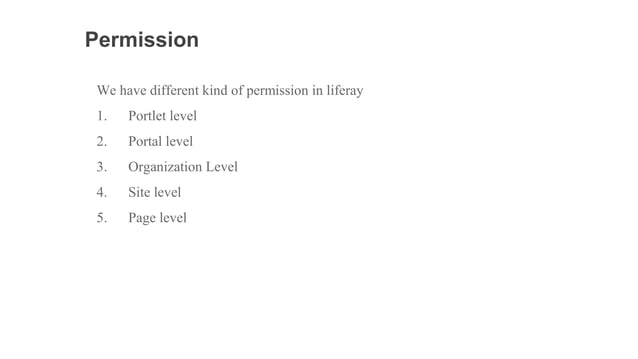 Roles and Permissions - Liferay Developer | PPT