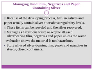 Managing photographic and x ray | PPTX | Home Appliances | Home & Garden