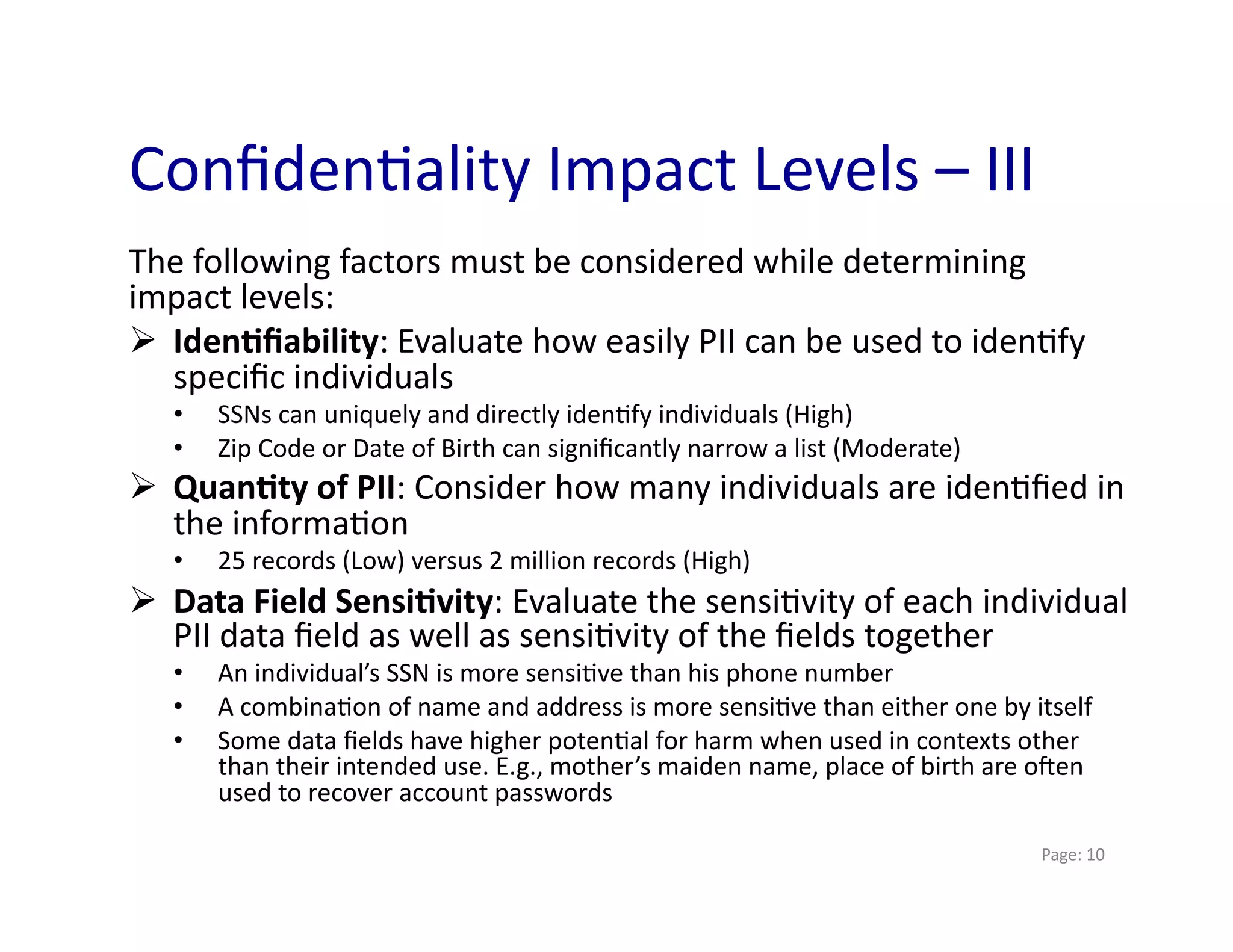 Managing Personally Identifiable Information (PII) | PDF
