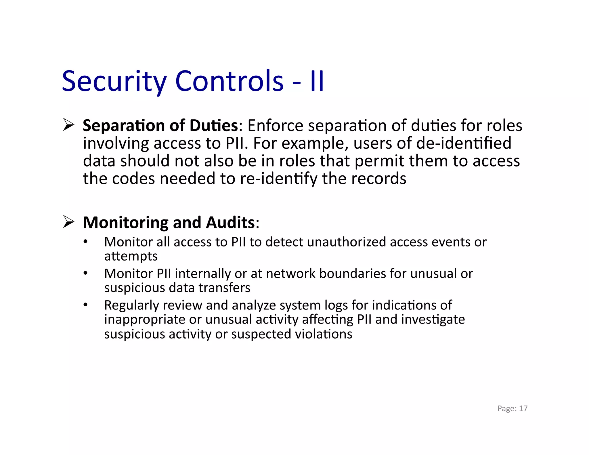 Managing Personally Identifiable Information (PII) | PDF