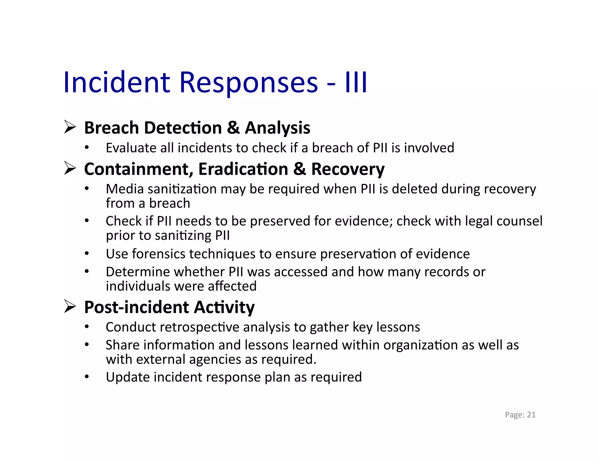 Managing Personally Identifiable Information (PII) | PDF