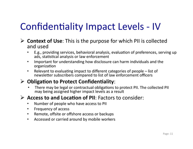 Managing Personally Identifiable Information (PII) | PDF
