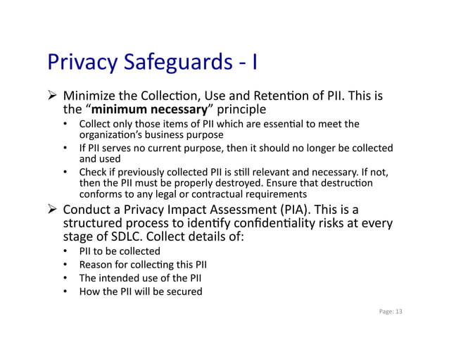 Managing Personally Identifiable Information (PII) | PDF