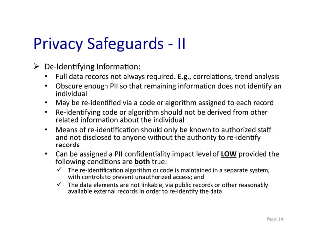 Managing Personally Identifiable Information (PII) | PDF