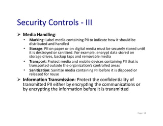 Managing Personally Identifiable Information (PII) | PDF