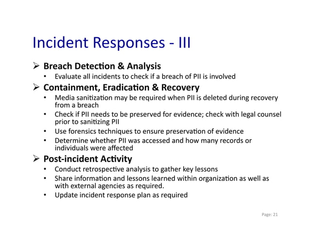 Managing Personally Identifiable Information (PII) | PDF